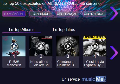 Radios d'artistes, Top 50 - Place des Arts